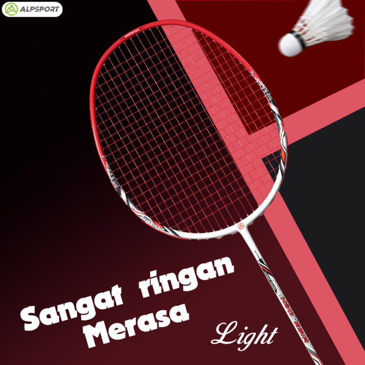 ALP ID Set Raket Bulu Tangkis 5U G4 Max 30Lbs Raket Bulu Tangkis 100% ...