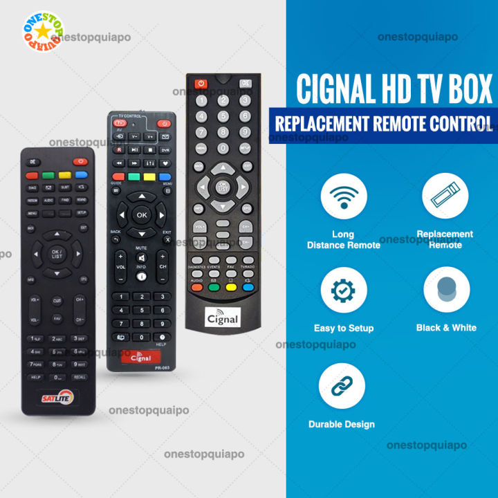 OSQ Replacement Cignal Remote Control for Cignal HD Tv Box Satlite TV ...