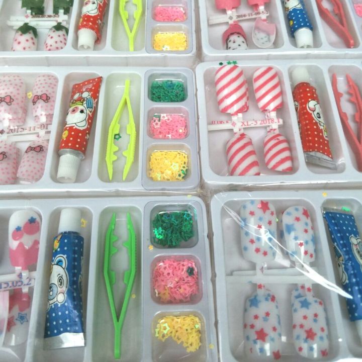 Mainan Kuku Tempel + Glitter Lucu Asesoris Cewe Nail Art Murah | Lazada ...