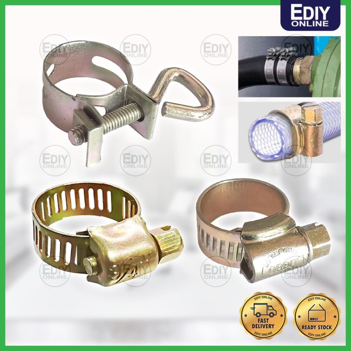 【NEW】 GAS CLIP FOR PIPE HOSE ADJUSTABLE CLAMP LOCK WATER FUEL LINE PIPE ...