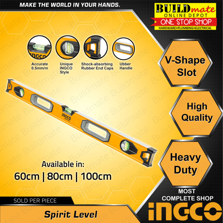 BUILDMATE Ingco Spirit Level 60cm | 80cm | 100cm SOLD PER PIECE - IHT ...