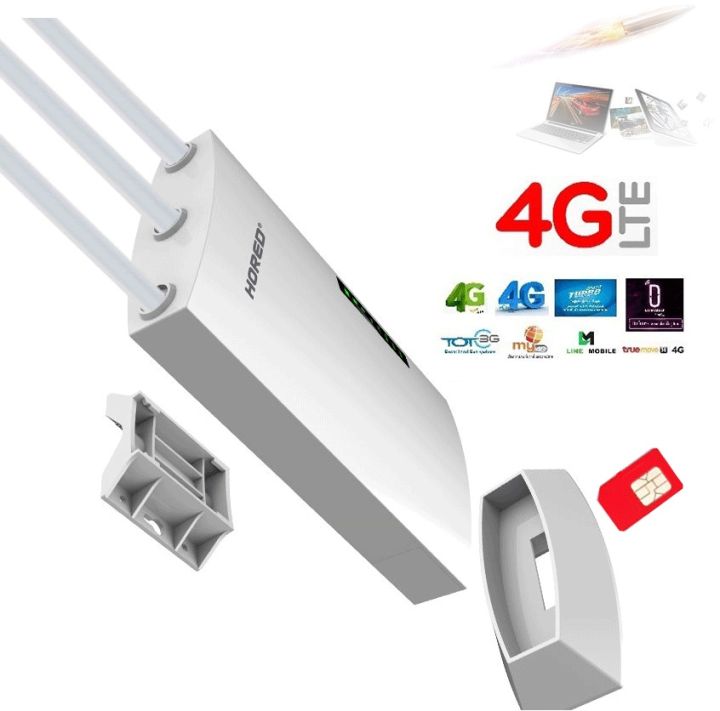 4G CPE Router Outdoor 150Mbps ใส่ซิม รองรับ 3G,4G With External Antenna ...