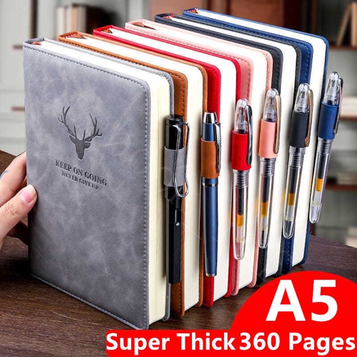Onhand 360 Pages Faux Leather Note-book A5 Super Thick Diary Writing ...