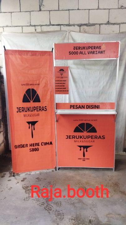 stand booth jualan lipat portable ambalan tatakan depan meja dagang ...