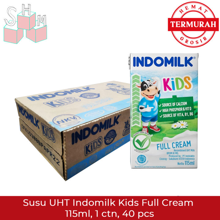 Susu UHT Indomilk Kids Full Cream 115ml - 1Karton 40 pcs | Lazada Indonesia