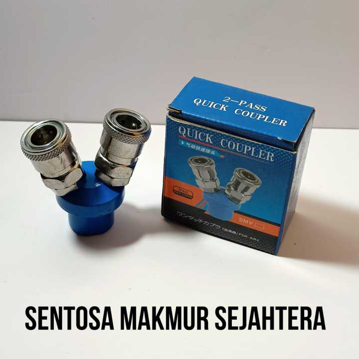 Coupler Cabang 2 COpler 2 Pass Sambungan Selang Angin Coupler 2 Cabang ...
