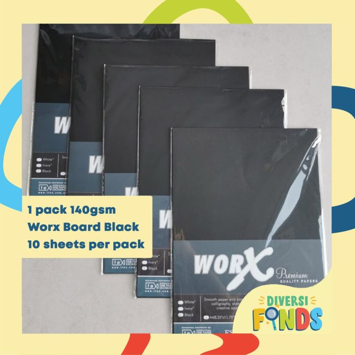 1PACK BLACK Color WORX or BLACKGOLD Specialty Paper / Board - 120 / 140 ...