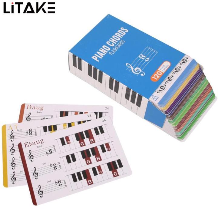 Piano Chord Flashcards Piano Chords Chart Educational Color Coded Music ...