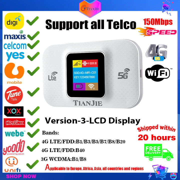 Wifi Router 4G Sim Card Pocket Wireless Wifi Mini Modem FDD/TDD Signal ...