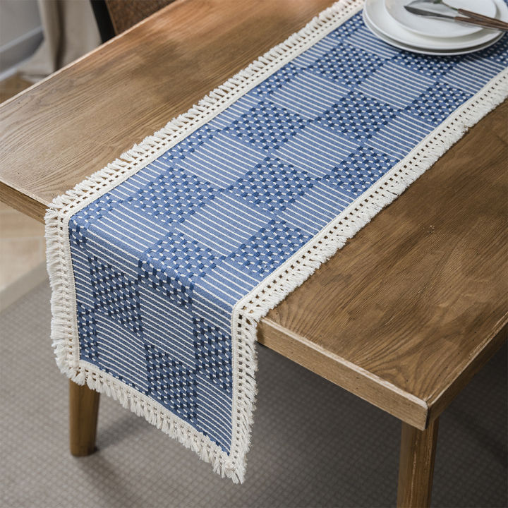 4/6/8/10 Seaters New Fashion Jacquard Woven Geometric Table Runner with ...