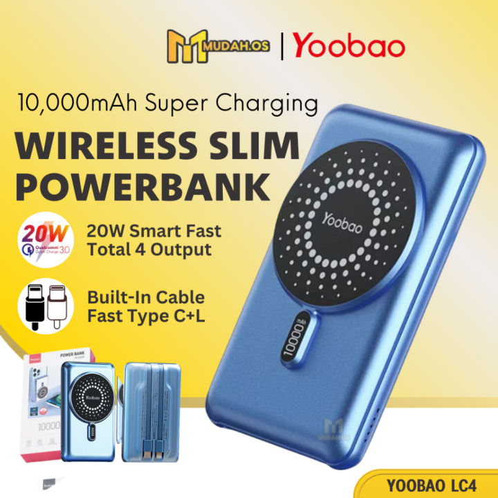 YOOBAO 10000mAh Fast Charging 22.5W Powerbank USB Type C Output With ...