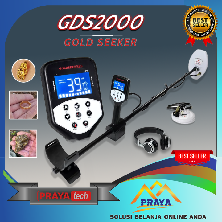 Metal Detektor GDS2000 Detector Gold Seeker Deteksi Logam Emas Perak ...