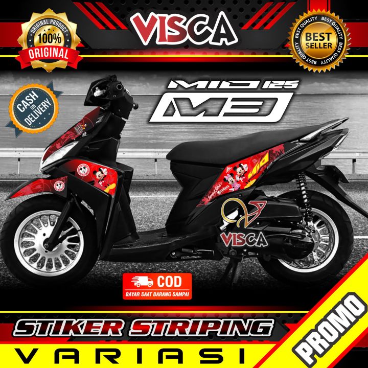 Stiker Striping Mio M3 Variasi Mickey Mouse | Lazada Indonesia