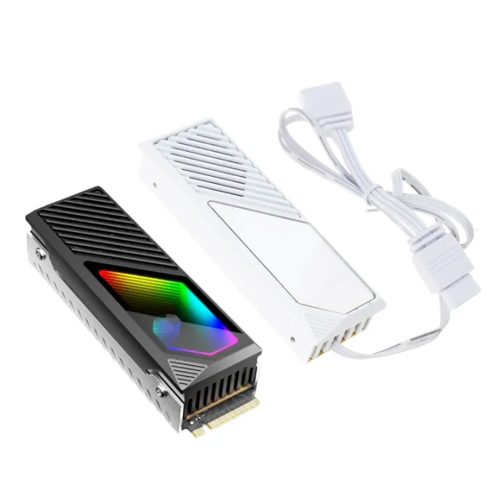 High Efficiency M.2 NVMe SSDs Heatsink with ARGB Fan Coolers for ...