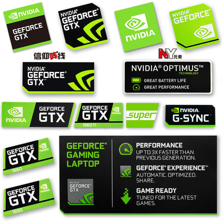 【Customizable】 Gtx1660ti 1650 Geforce Quadro Graphics Notebook Sticker ...