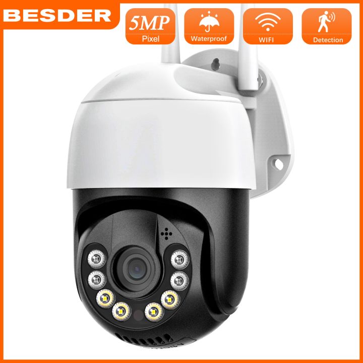 BESDER 8MP 5X Zoom PTZ Camera Outdoor WiFi Camera Connect to Cellphone ...