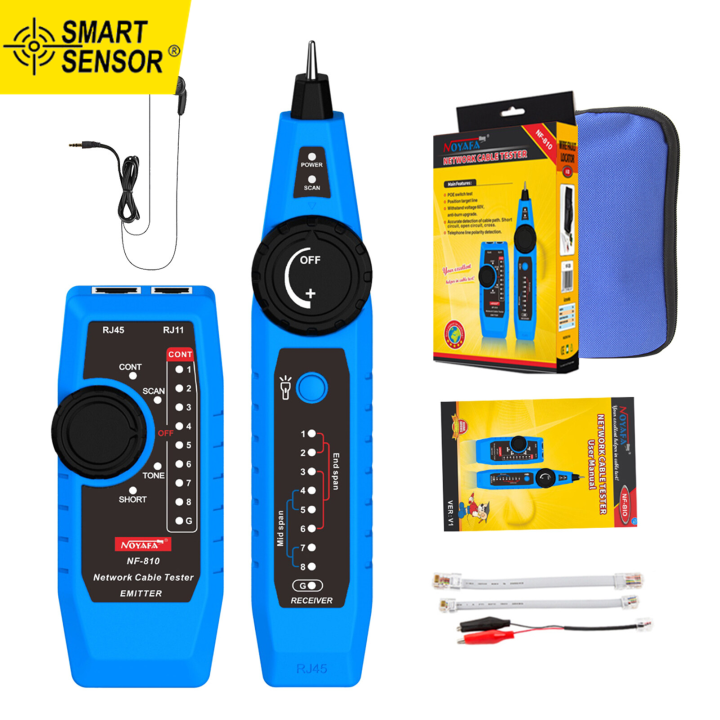 Smart Sensor NF-810 Network Cable Tester Kit for RJ11 RJ45 CAT5 CAT6 ...