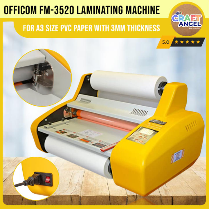 Officom A3 Fm 3520 Roll Laminating Machine Heavy Duty Hot Cold