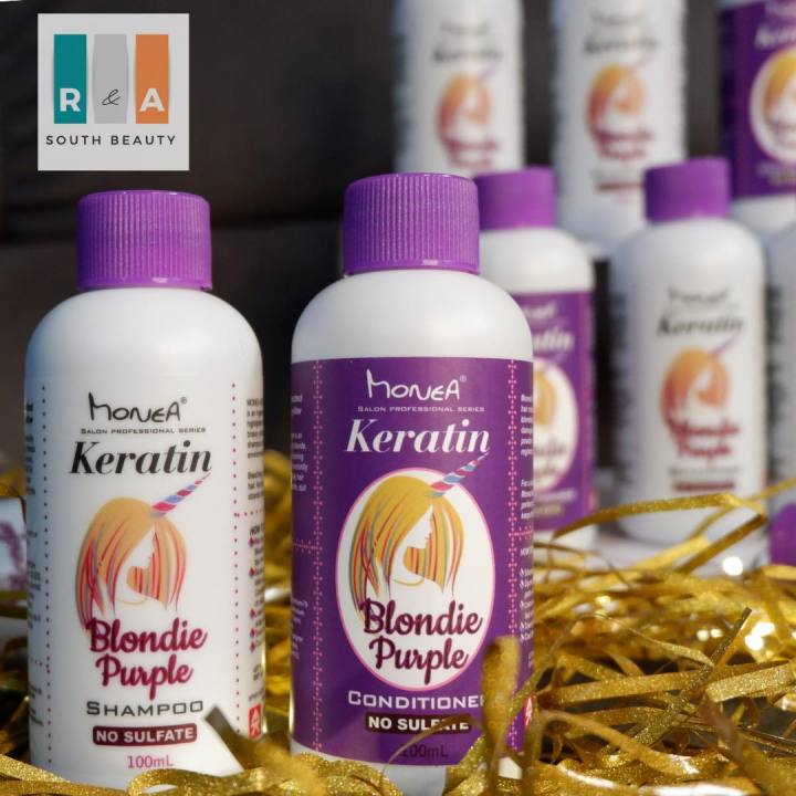 MONEA Keratin Blondie Purple Shampoo and Conditioner (100ml) | Lazada PH