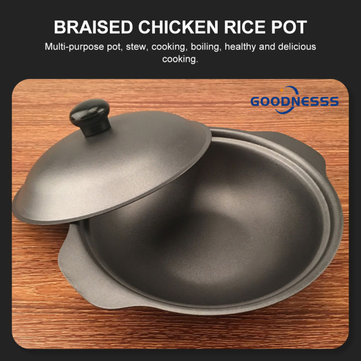 Strong Cast Iron Casserole Braised Chicken Rice Pot Yellow Stewed ...