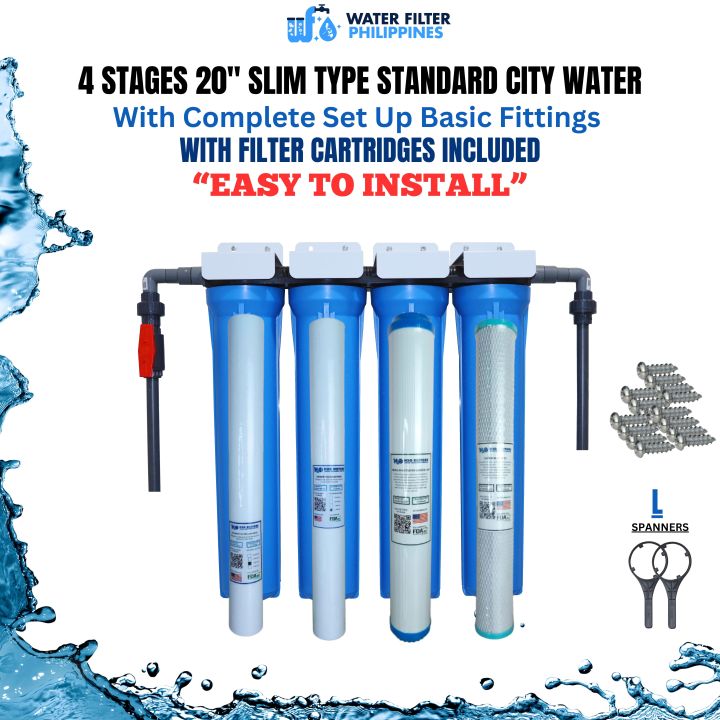 Water Filtration System Top Selling 4 Stages 20" Slim Type City Water ...