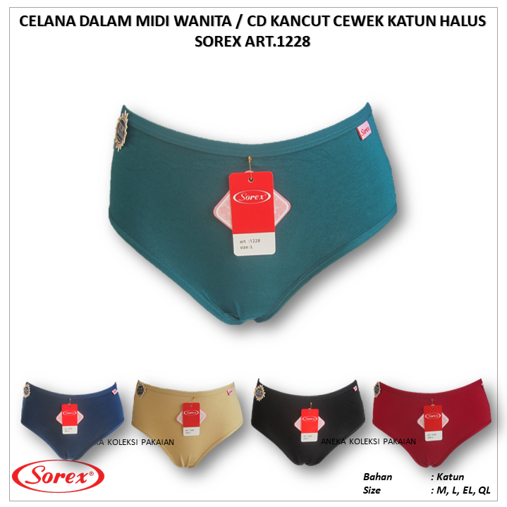 Celana Dalam Wanita / CD Kancut Perempuan Cutting Midi Bahan Katun ...
