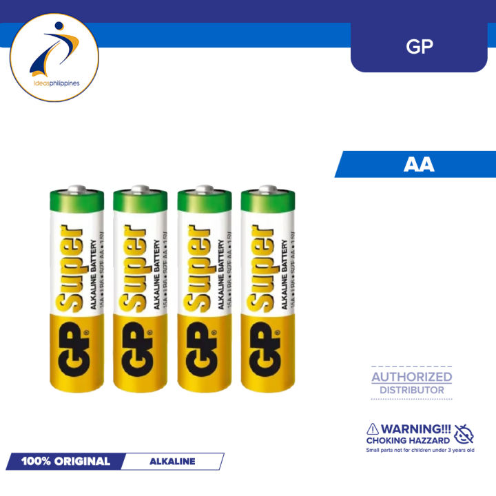 GP Super Alkaline AA Battery (4pcs per pack) | Lazada PH