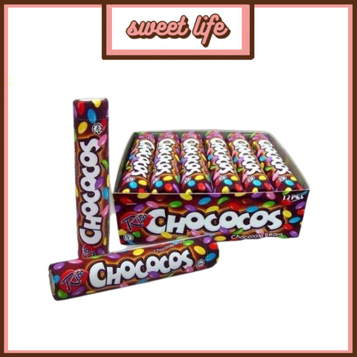 (BOX)12'S X 25G RICO CHOCOCOS CHOCOLATE BEANS GULA-GULA KOMPAK COKLAT ...