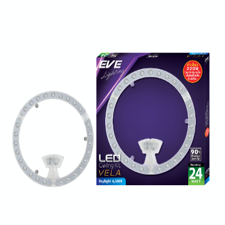 หลอดนีออนแทนด้วยชุดกึ่ง Ceiling kit Led 18-24-36w Vela Daylightแสงขาว EVE | Lazada.co.th