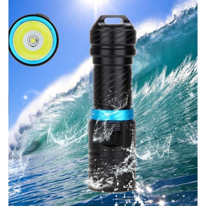 Underwater Diving Flashlight 100M Waterproof Scuba Rechargeable LED ...