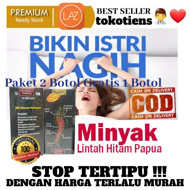 2 Botol Minya.k Ole.s / Cap Linta.h Hita.m Papua / 60 ml x 2 + gratis ...