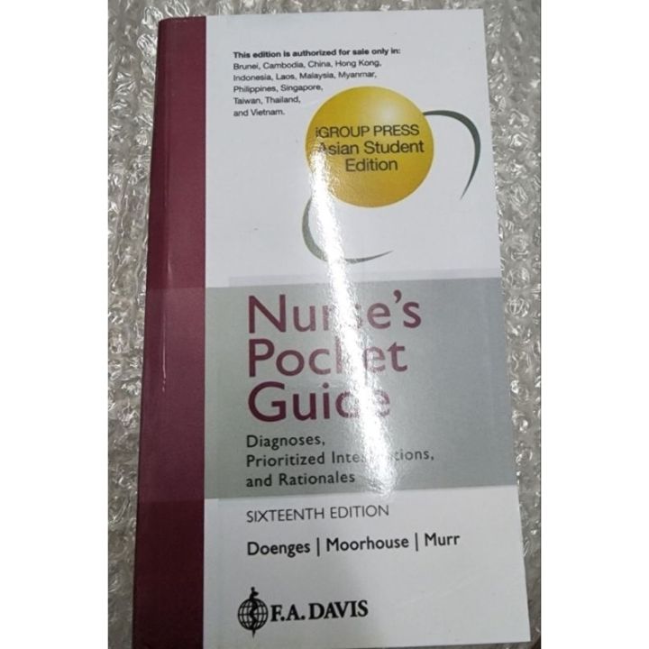 Nurses Pocket Guide 16th edition/Nursing Drug Handbook 2024 | Lazada PH
