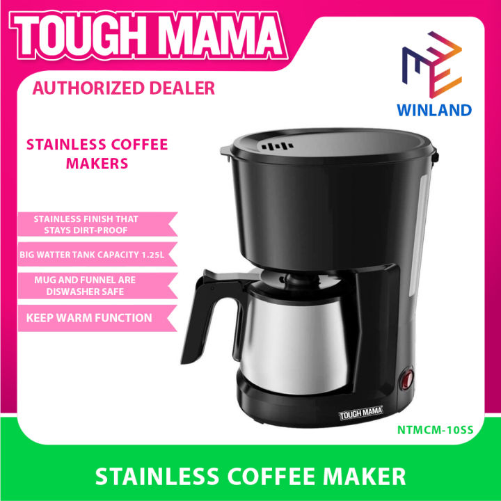 Tough Mama by Winland 10-12cups Coffee Maker with Stainless Carafe ...