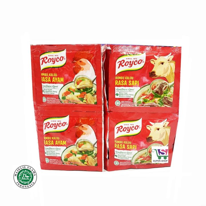 Royco Bumbu Kaldu Ayam Sapi 8G 1 Renceng Isi 12 Sachet | Lazada Indonesia
