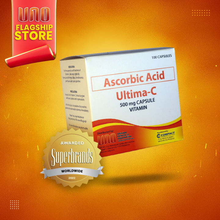Ultima-C (Ascorbic acid as Sodium ascorbate) 500mg 100 capsules | Lazada PH