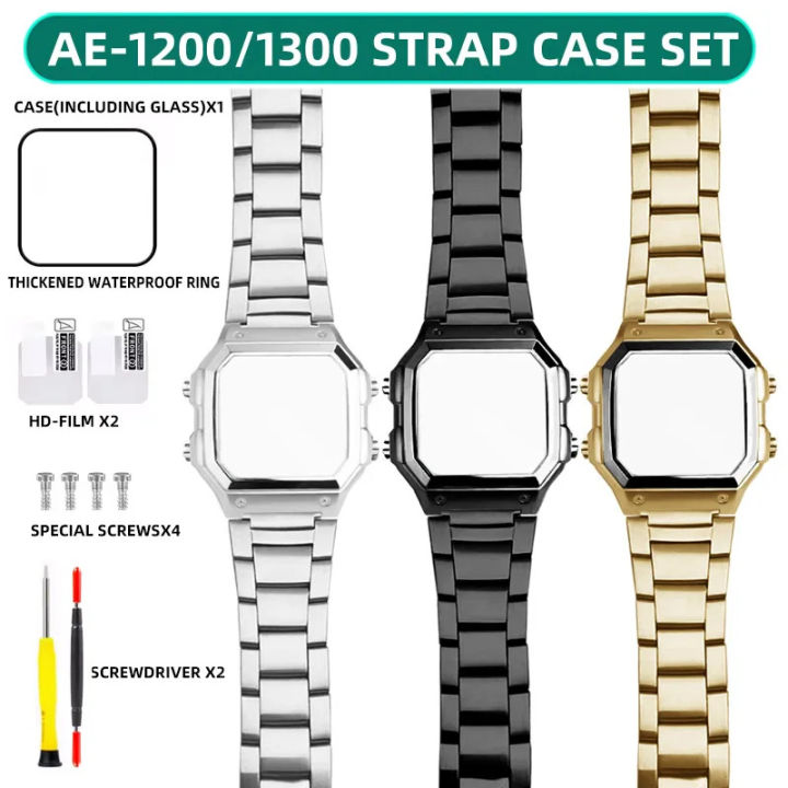AE1200 Quality metal Case For Casio 3299 AE-1200 1300 Watch strap ...