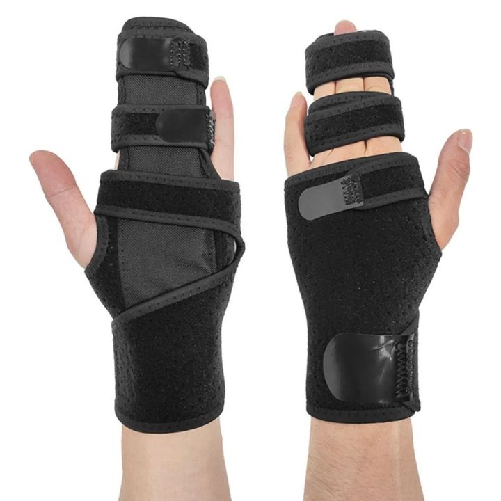 PELLETIZING Left/Right Double Fingers Splint Locking Adjustable Finger ...
