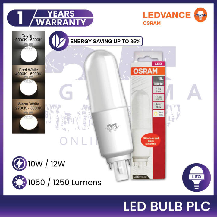 OSRAM LED Bulb PLC Stick 10W 12W (G24) PLC Stick Energy Saving Daylight Coolwhite Warmwhite LED ...