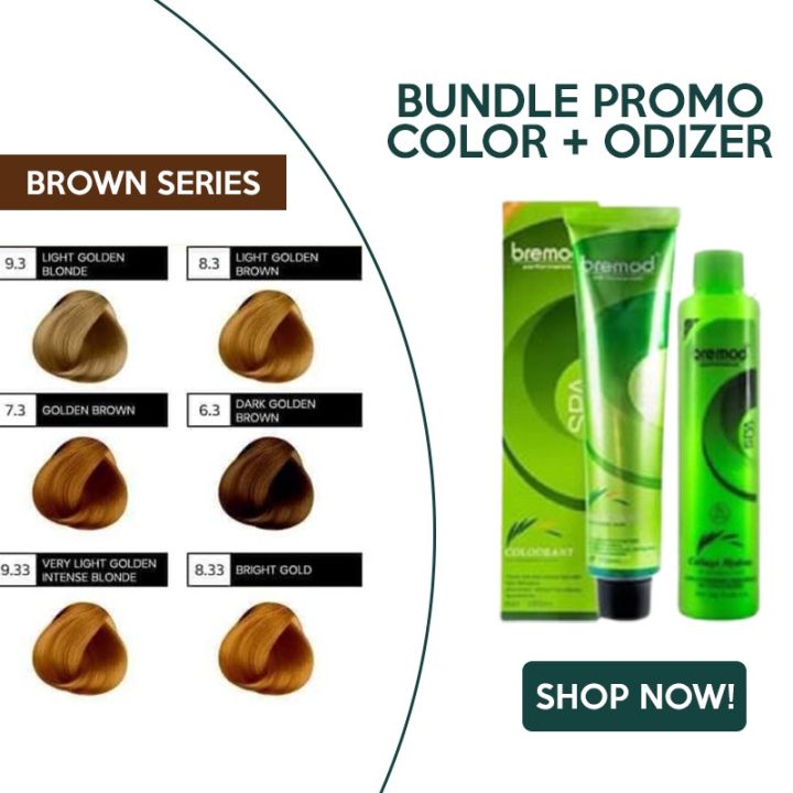 Bremod Hair Color (Brown Color) with Oxidizing Cream 100g 12% | Lazada PH