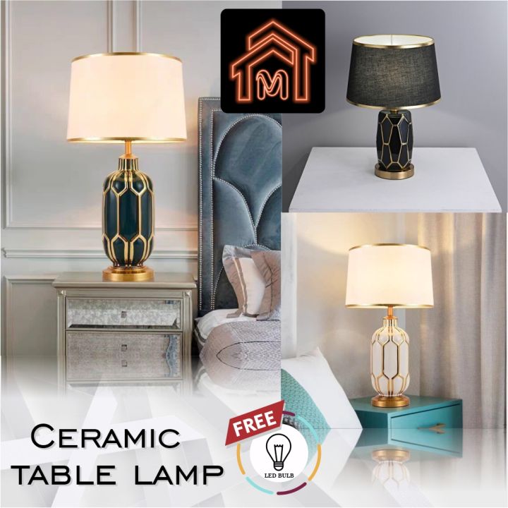Ceramic Table Lamp/Gift Wedding/Home Decor Table Light Living Room | Lazada