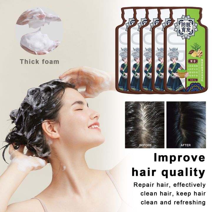 Anti-hair Loss Shampoo Ginger Plant Extract Shampoo 20ml Ginger Shampoo ...