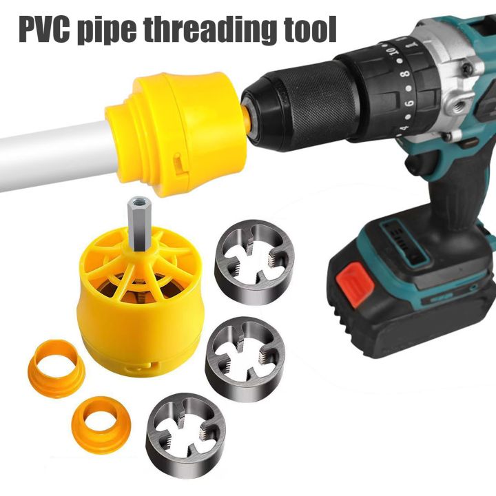 PENNYJ Sturdy Pipe Threading Kit Electric Drill Pvc Pipe Threader Kit ...