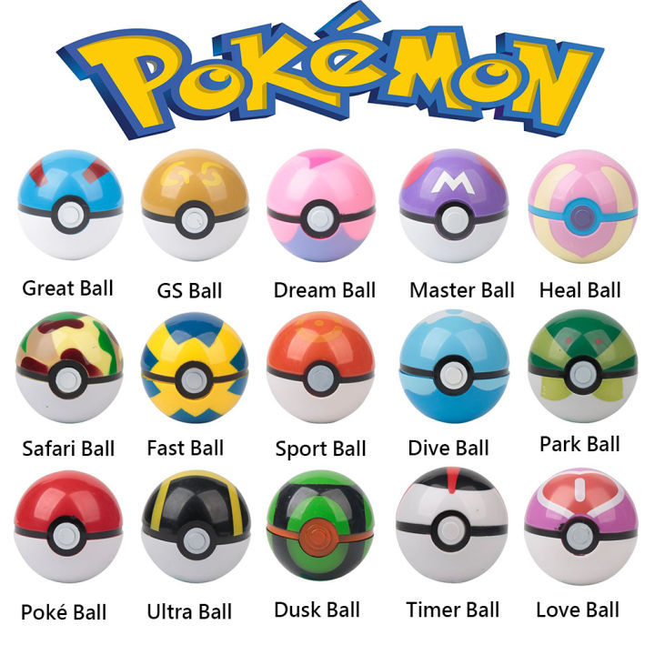 【Ready Stock】7CM Elf Ball Toy Pokemon Pokeball Pokémon Pikachu Figure ...