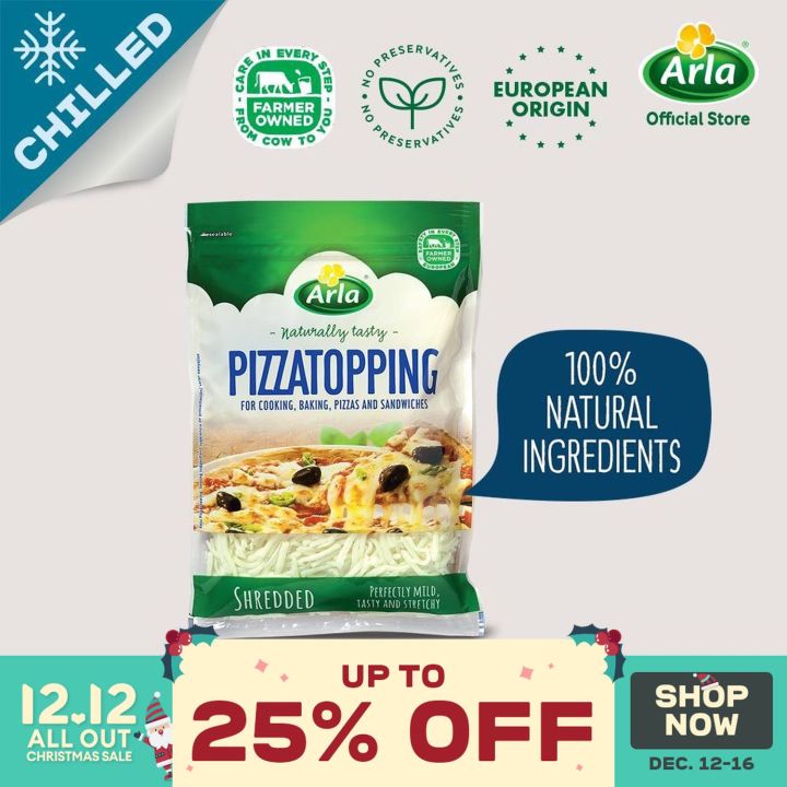 Arla Pizzatopping Shredded Cheese 175g | Lazada PH