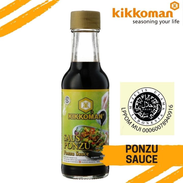 Kikkoman Halal Ponzu Sauce 150ml (Citrus Flavour Salad Dressing, 柑橘味调味汁 ...