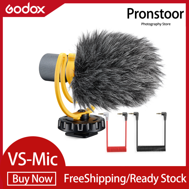 Godox VS-Mic Compact Shotgun Microphone 3.5mm MIC for iPhone Android ...