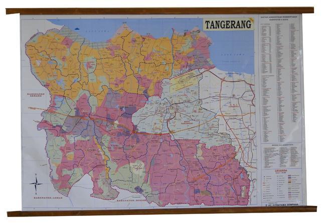 Peta Kota Tangerang (Bingkai) MP AP 078 | Lazada Indonesia