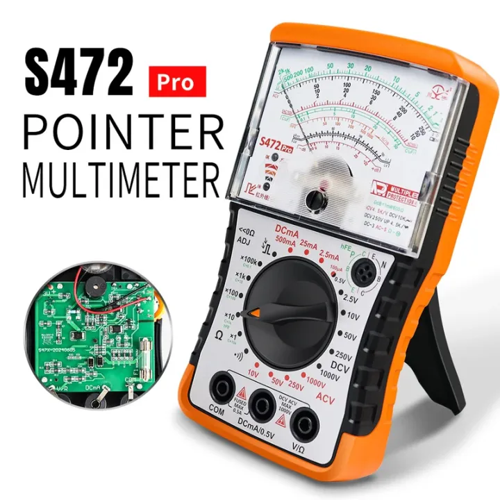 NJTY S472 Pointer Multimeter Analog Multimetro 1000V Tester AC/DC ...