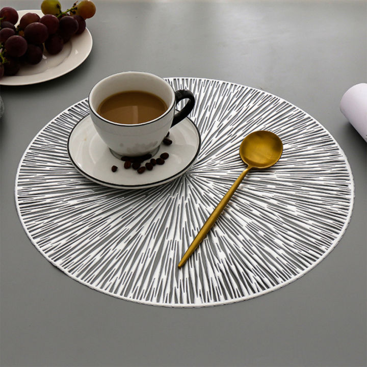 ⚡️Fast Delivery⚡️Round Placemats Restaurant Hollow PVC decoration Meal ...