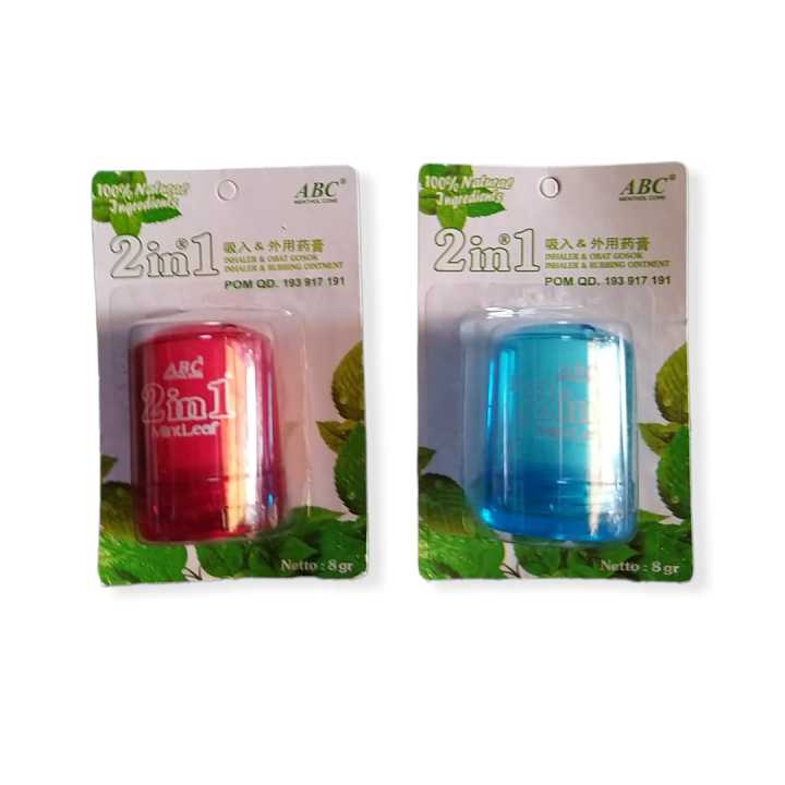 MintLeaf Menthol ABC 2 in 1 8 Gram INHALER DAN OBAT GOSOK Menthol Cone ...